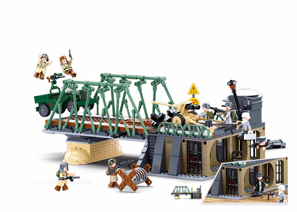 Winter Battle Bridge Scene - Battle Set 769 Pieces - M38-B0981 | Sluban ...