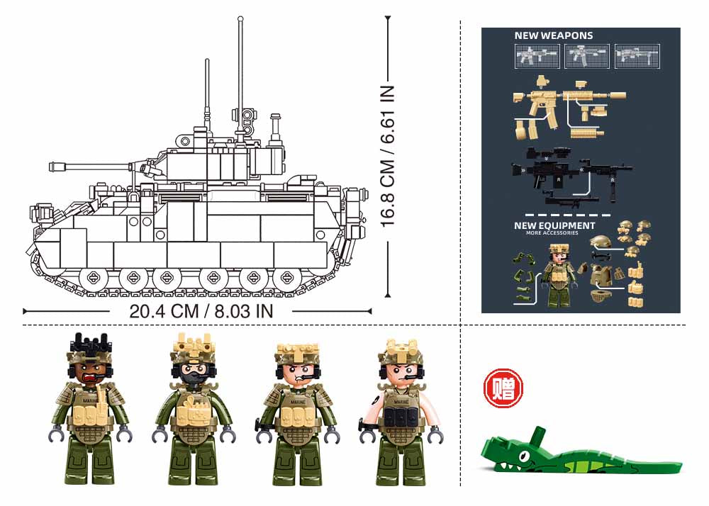 M3A3 Bradley US Advance Light Tank - Sluban B1363 | Sluban North America