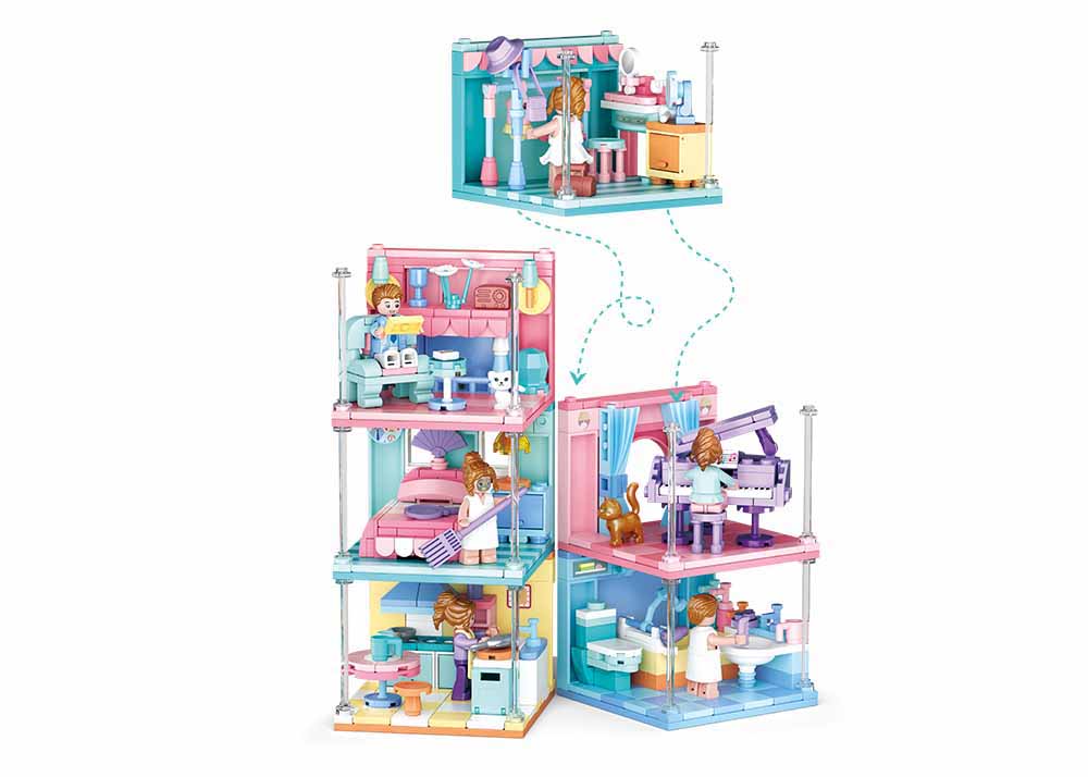 Girl's Mini House sets - 868 Pieces - M38-B0757 | Sluban North America