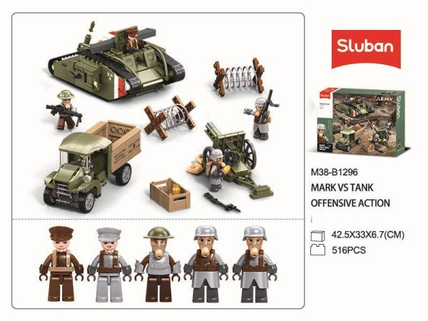 WW1 Mark 1 British Tank Battlefield -B1296 | Sluban North America