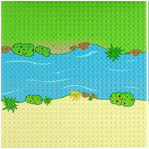 River Base Plates - 25 x 25 cm | Sluban North America