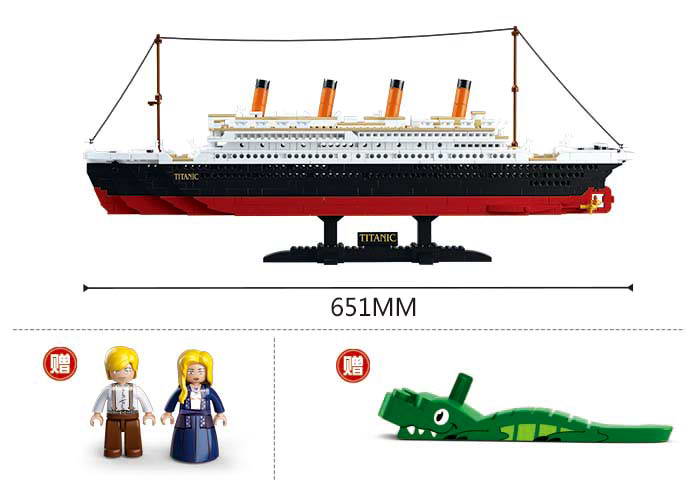 LARGE SCALE TITANIC MODEL KIT M38-B0577 (65CM LONG) - 1012 PCS | Sluban ...
