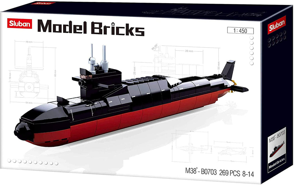 Nuclear Submarine - Navy Sub - 269 Pieces- M38-B0703 | Sluban North America