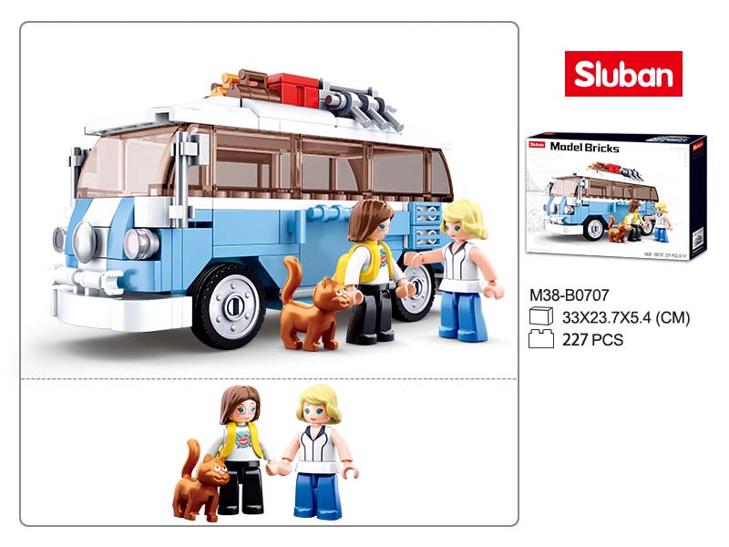 Sluban VW Mini Combi Van - Surfer Van Bus - 227 Pieces - ( M38-B0707 ...