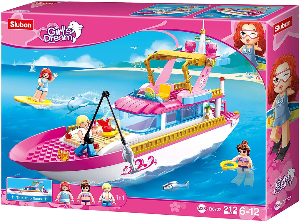 Girl's Dream Luxury Yacht Power Boat - 212 Pieces - M38-B0722 | Sluban ...